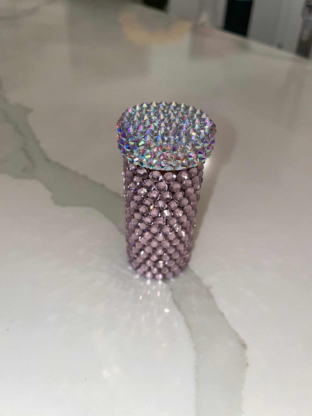 Rhinestoned Pink Pill Bottle - Etsy