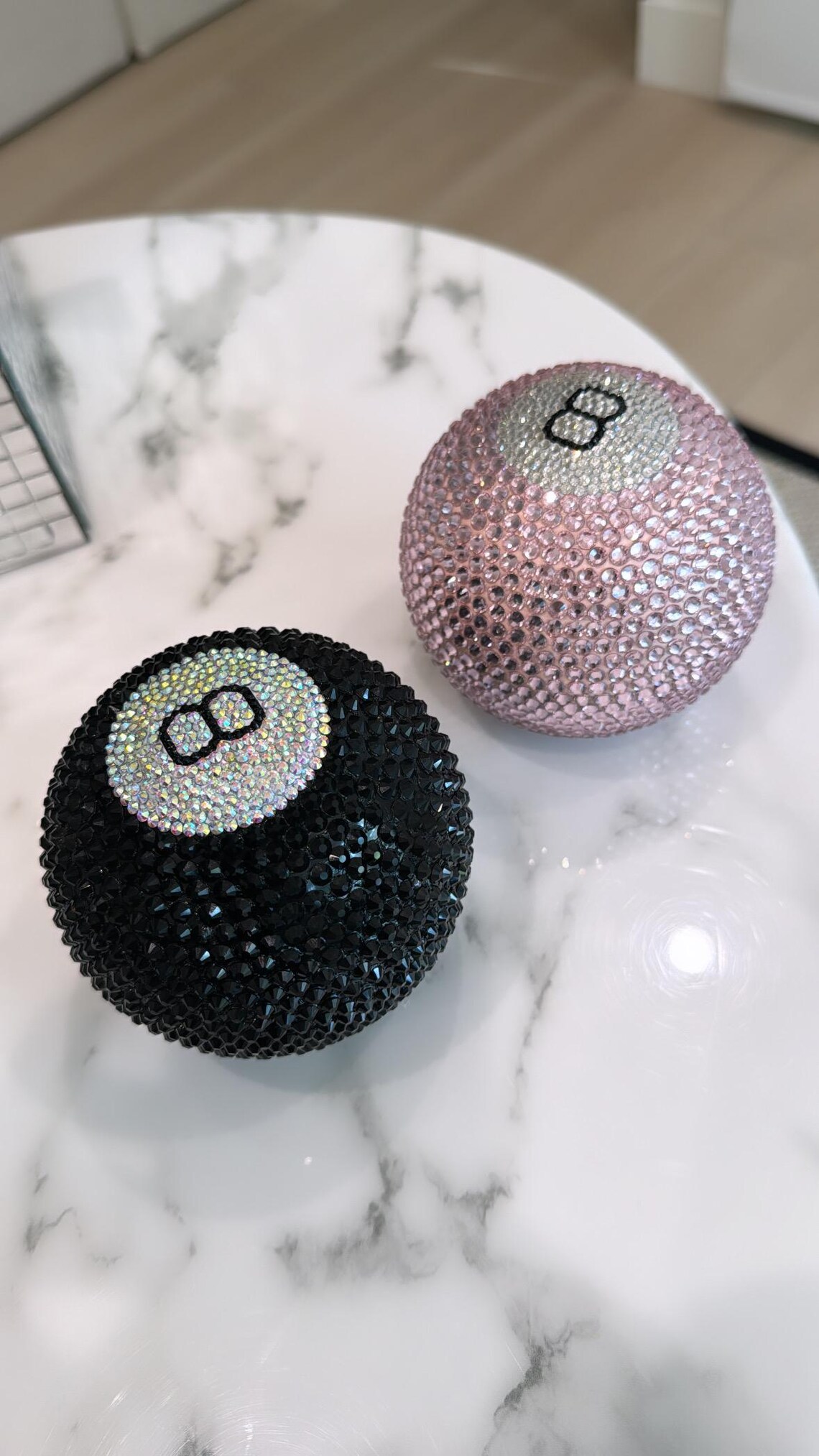 Rhinestoned Pink Magic 8 Ball - Etsy