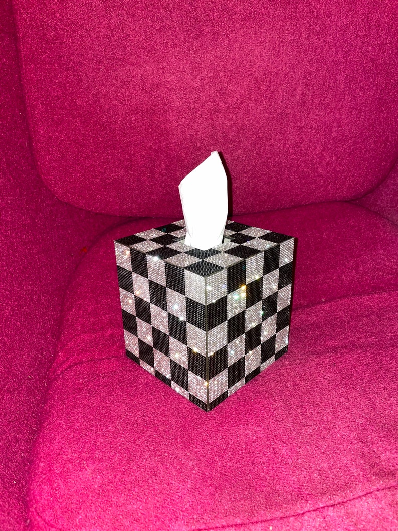 Checkboard Tissue Box - Etsy