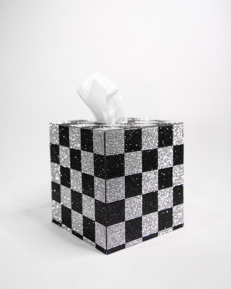 Checkboard Tissue Box - Etsy