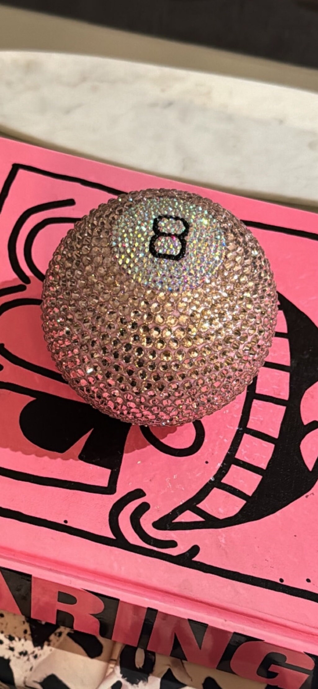 Rhinestoned Pink Magic 8 Ball - Etsy