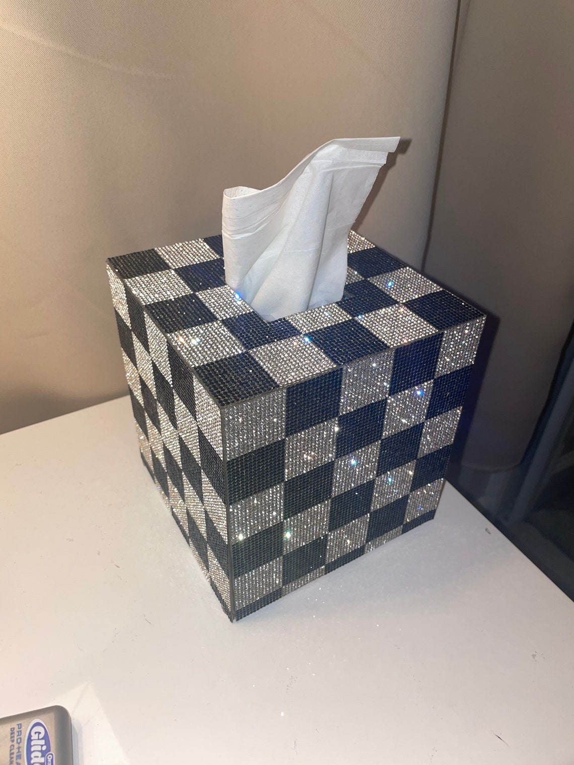 Checkboard Tissue Box - Etsy