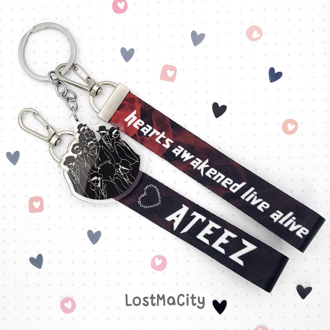 ATEEZ Light Stick Strap Keychain Hearts Awakened Live - Etsy