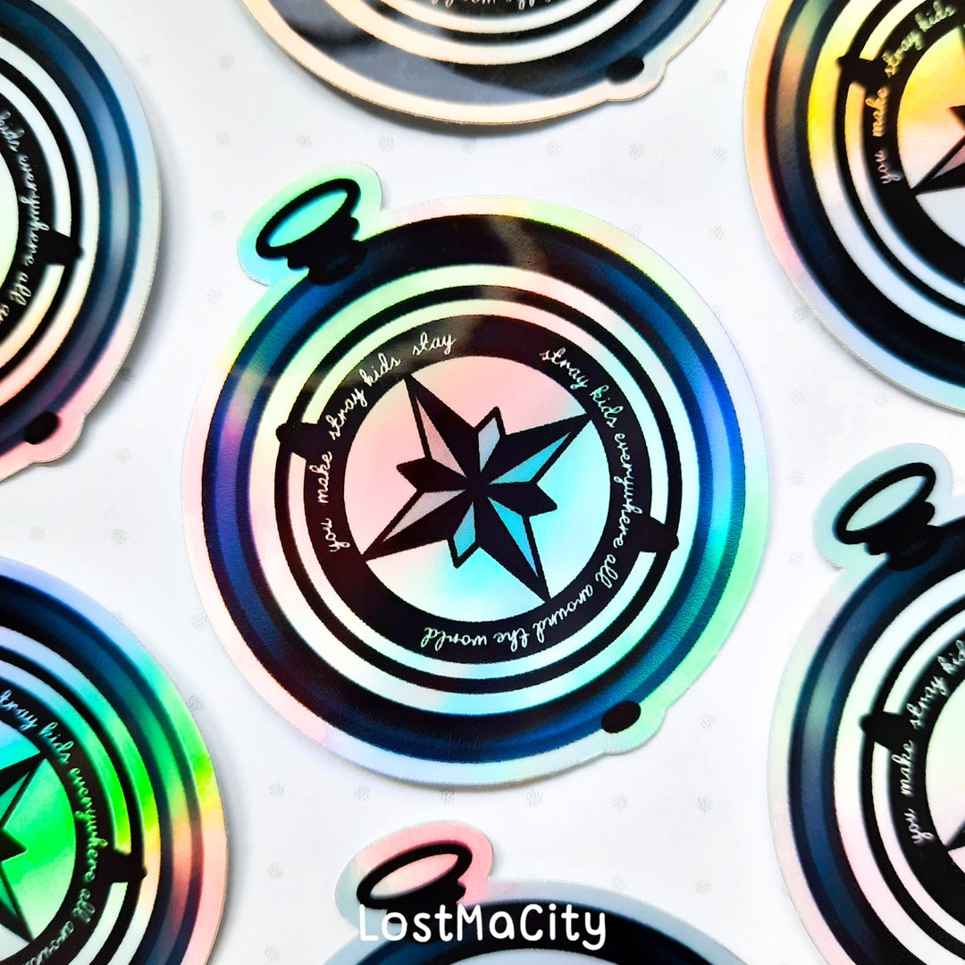 Stray Kids Holo Sticker Nachimbong Holographic Compass - Etsy