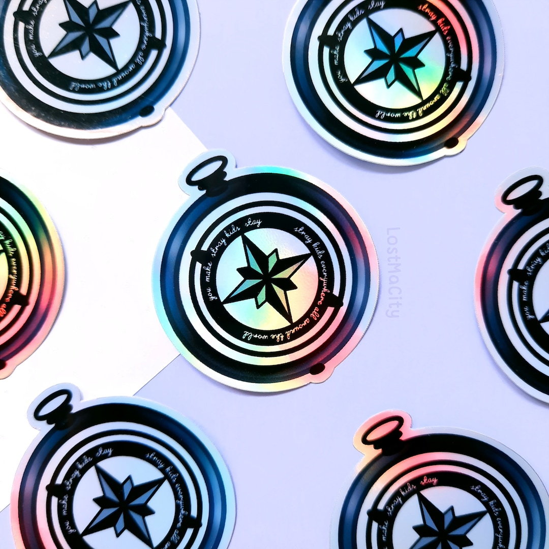 Stray Kids Holo Sticker | Nachimbong | Holographic Compass Sticker ...