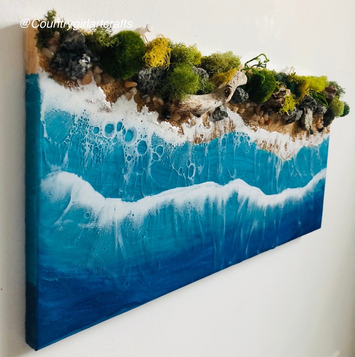 3D Resin Wall Art Ocean Art-Resin Coastal Decor Sea On The | Etsy