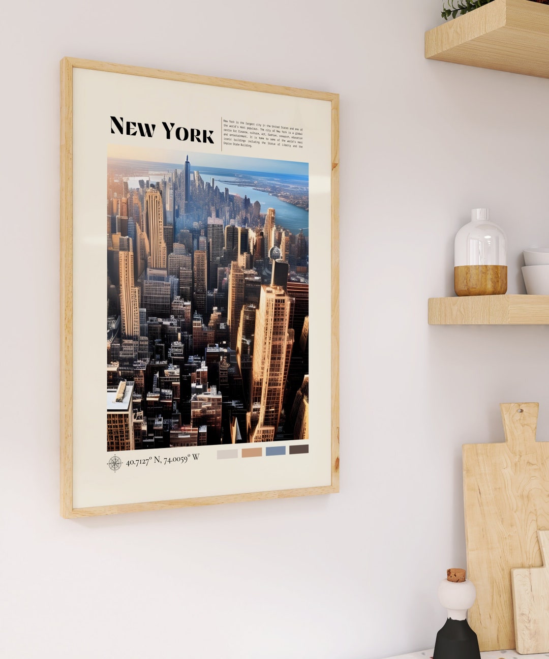 New York Travel Poster, New York Print, Retro Poster, USA Print, New York Travel Print, New York ...