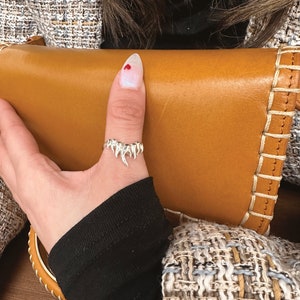 Flame Ring, Silver Fire Stacking Ring, Silver Flame Ring, Unique ...