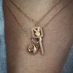 14k 8 Ball Charm Pendant, Solid Gold Billiards 8 Ball, Magic 8 Ball ...