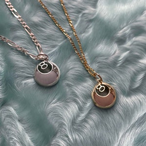 Magic 8 Ball Pendant Charm, Solid Sterling Silver Billiards 8 Ball ...