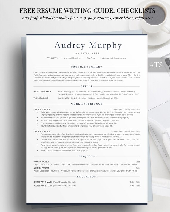 Resume for Developer ATS Friendly Tech Resume Template Tech - Etsy