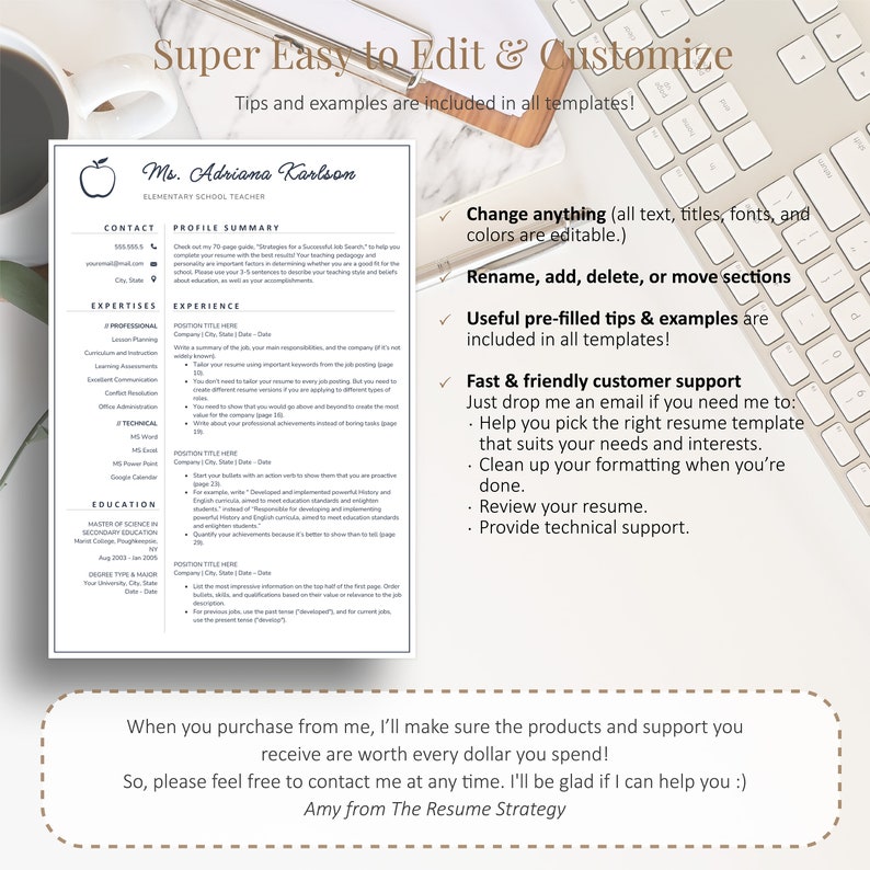 Google Docs Resume Template for Elementary Teacher, Preschool Resume ...