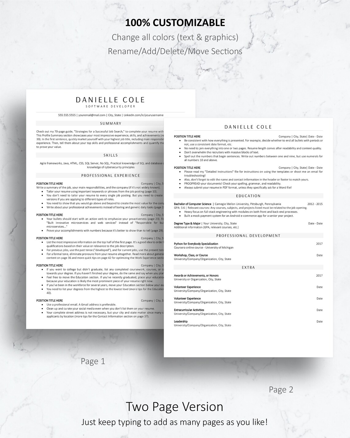 Software Engineer Resume Software Developer Resume ATS - Etsy