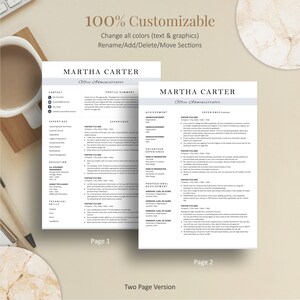 Executive Assistant Resume Template: Modern, Clean Design (word, Google ...