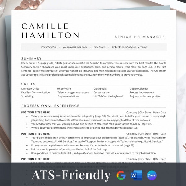 Resume Template - Etsy