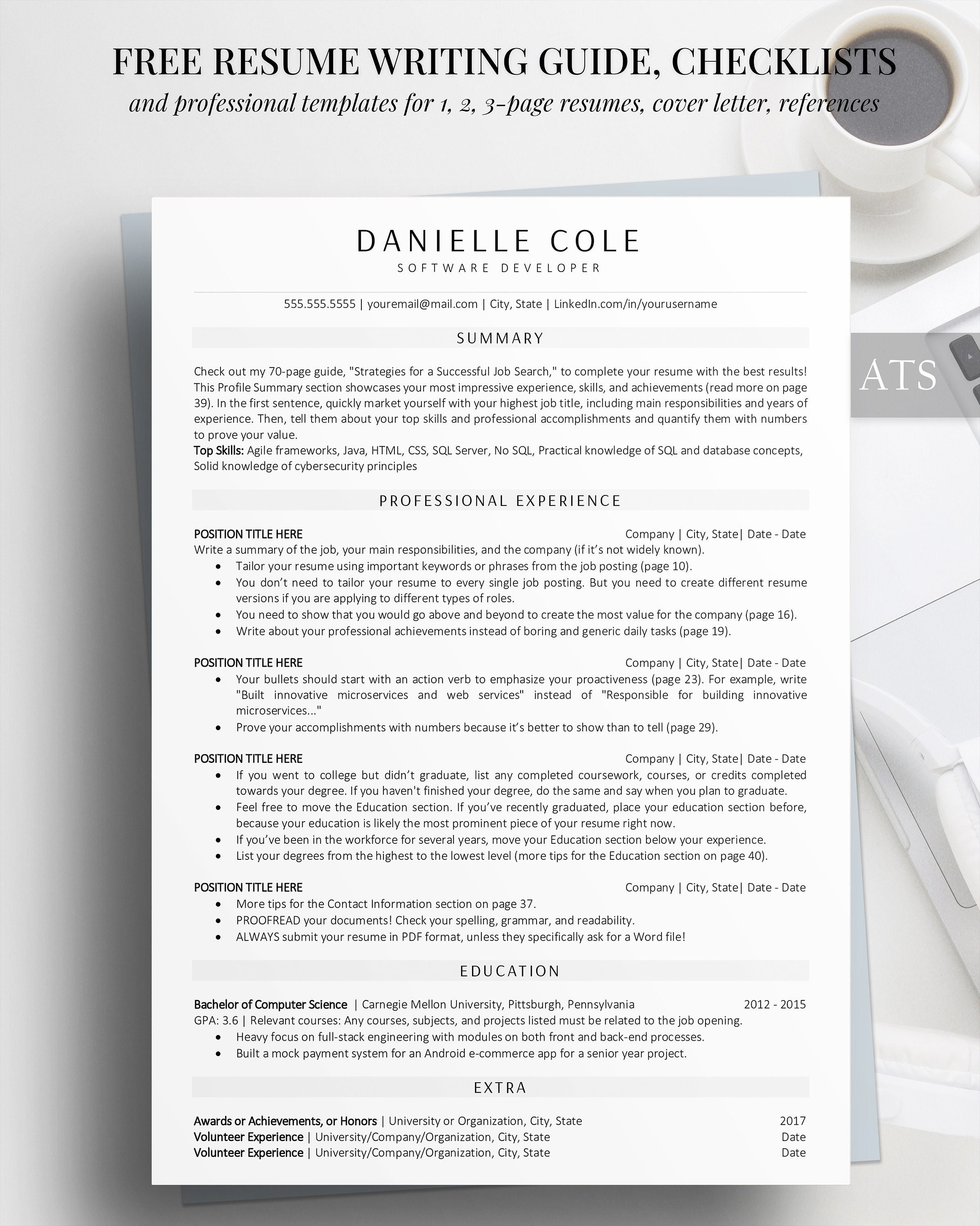 Software Engineer Resume Software Developer Resume ATS - Etsy