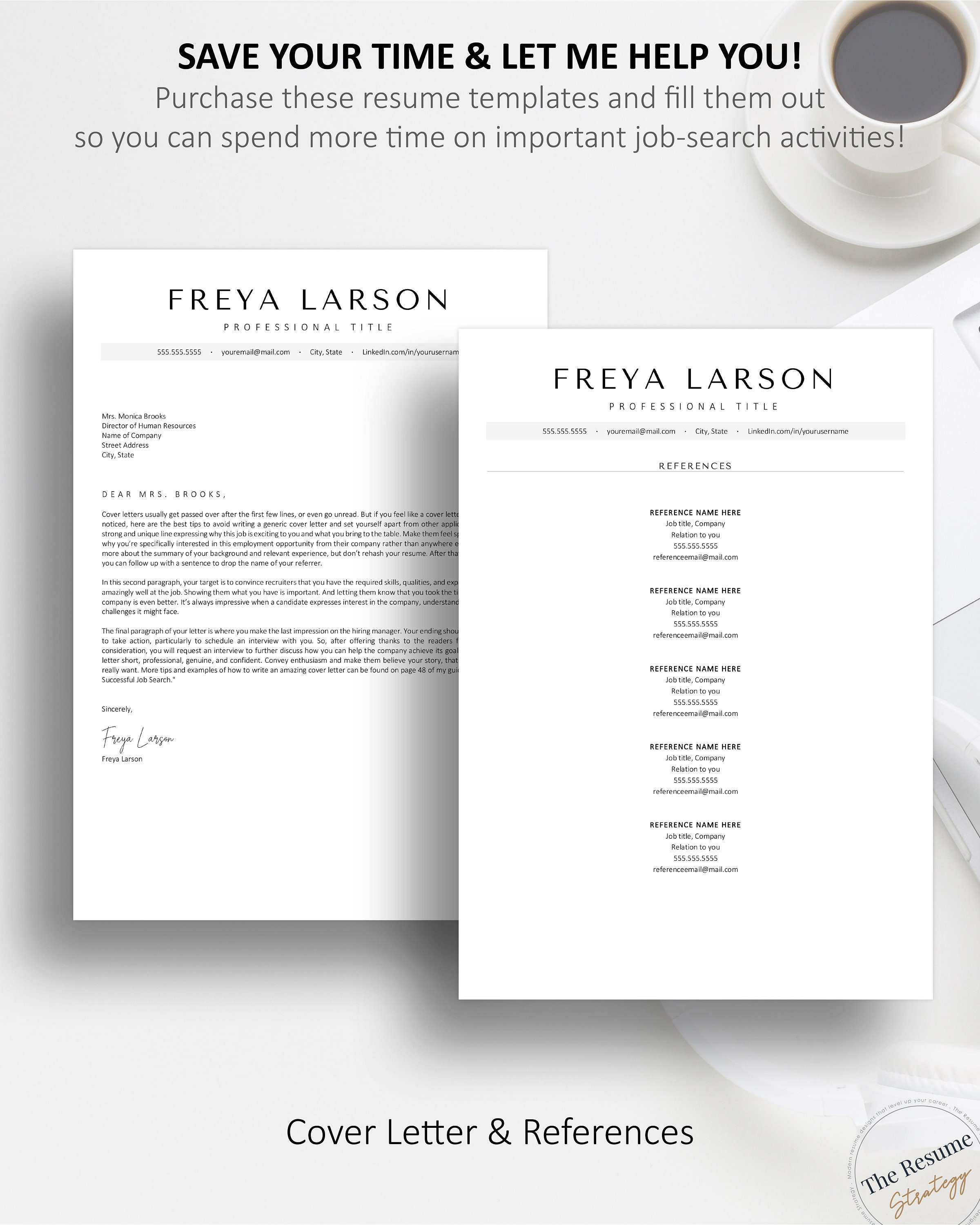 ATS Friendly Resume Template Clean Simple Modern - Etsy