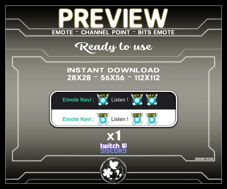 Navi hey Listen Emote or Twitch Discord Channel Point - Etsy