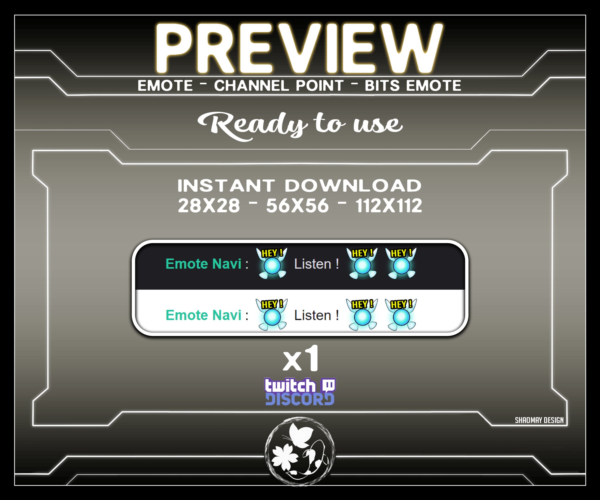 Navi hey Listen Emote or Twitch Discord Channel Point - Etsy