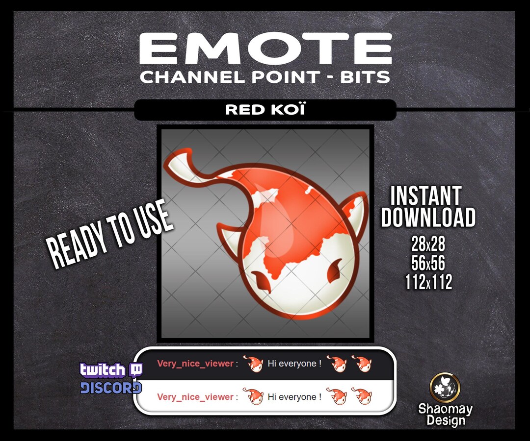 Red Koi Emote/pt Twitch Discord Channel - Etsy Australia