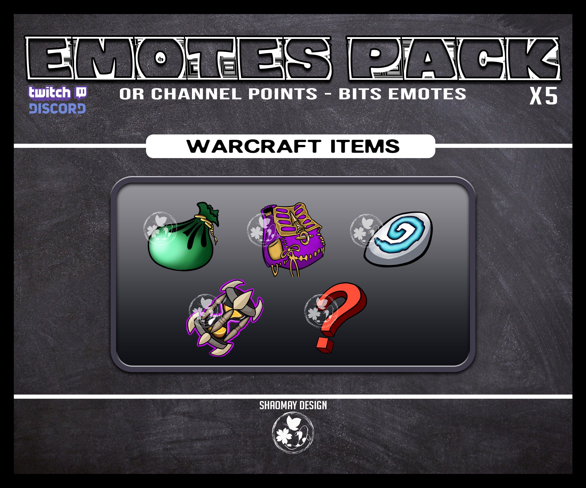 PACK World of Warcraft Emotes Ou Points De Chaîne Twitch Discord - Etsy