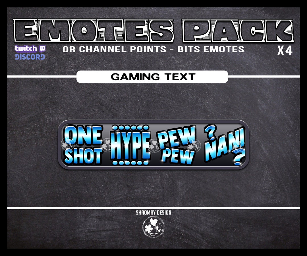 PACK Emotes Texte ICE BLUE Twitch & Discord - Etsy