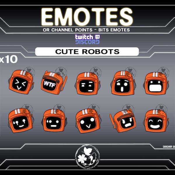 Twitch Robot Emote - Etsy