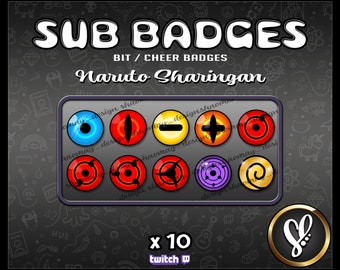 Twitch Sub Badges Naruto | Etsy