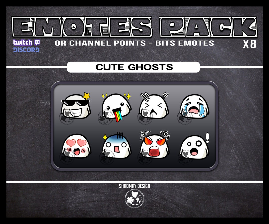 PACK Little Ghosts Emotes or Twitch Discord Channel Points - Etsy