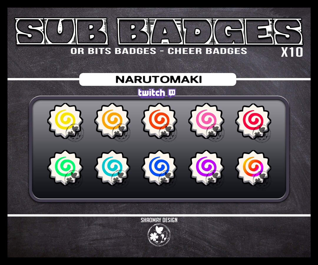 Narutomaki Decoration Ramen Konoha Sub Badge Bit/cheer Twitch - Etsy