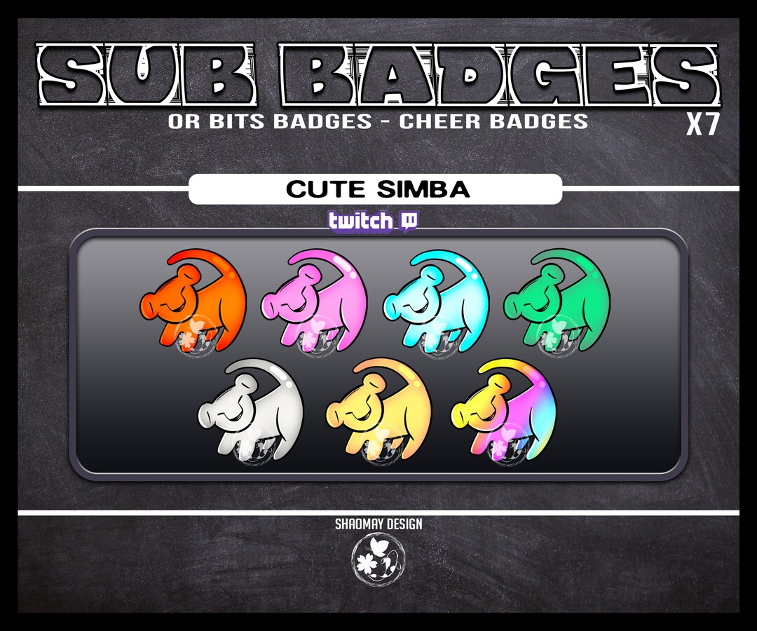 Simba Lion Sub Badges Bit/cheer Twitch - Etsy