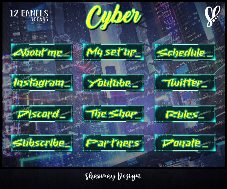 Futuristic Cyberpunk Twitch Panels - Etsy UK