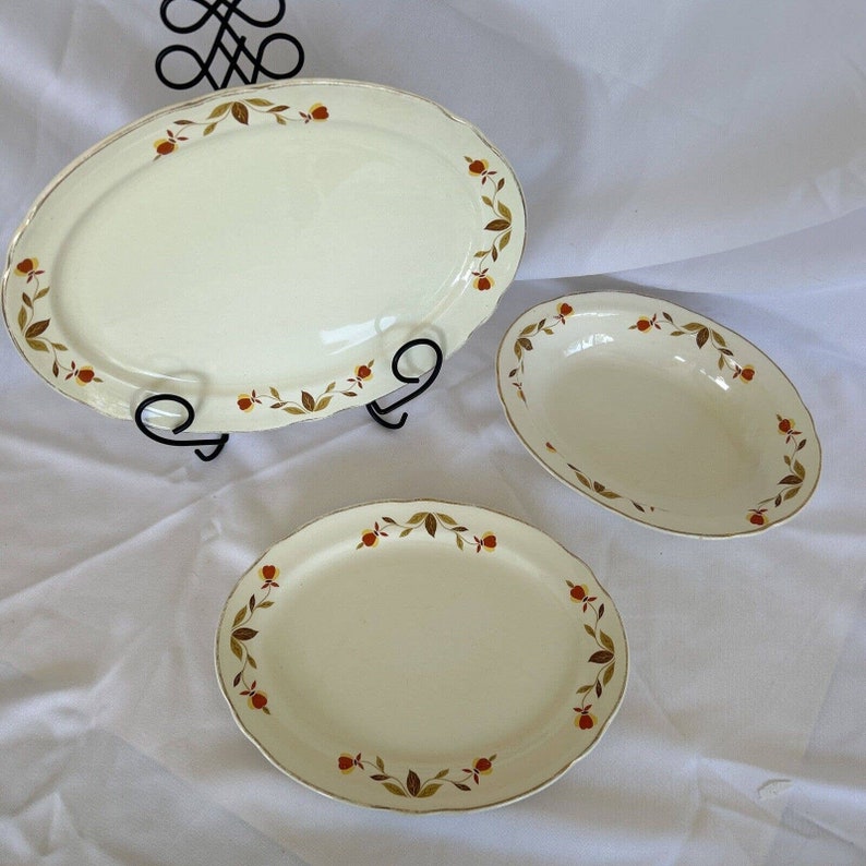 Jewel Tea by Hall Setving Set 2 Oval Platters and 1 Oval - Etsy