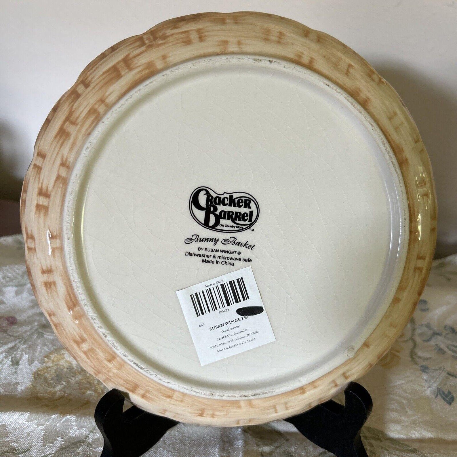 Susan Wingate Easter Bunny Cracker Barrel Plate - Etsy