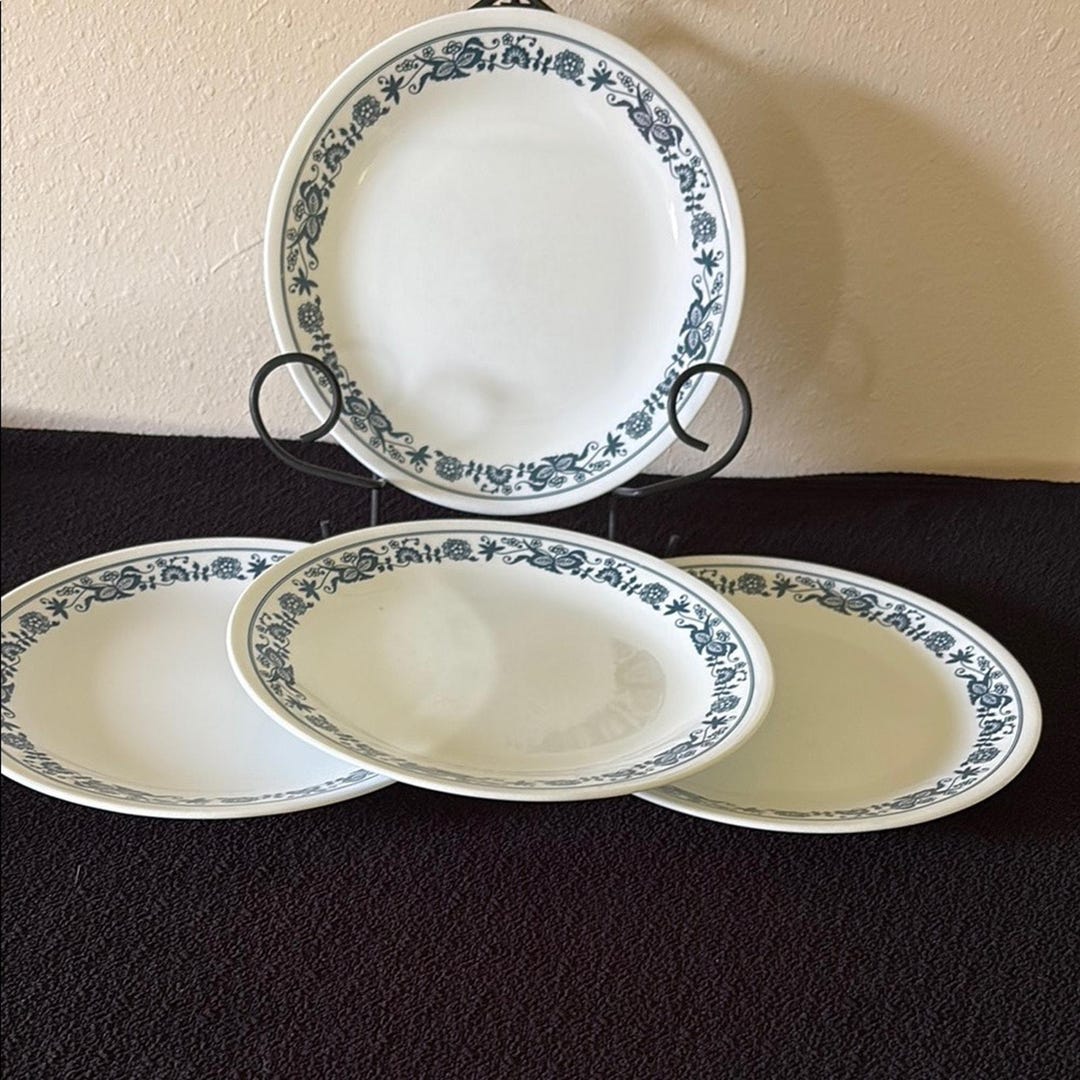Corelle Old Town Blue 8.5” Lunch Plates Set of 4 Plates - Etsy
