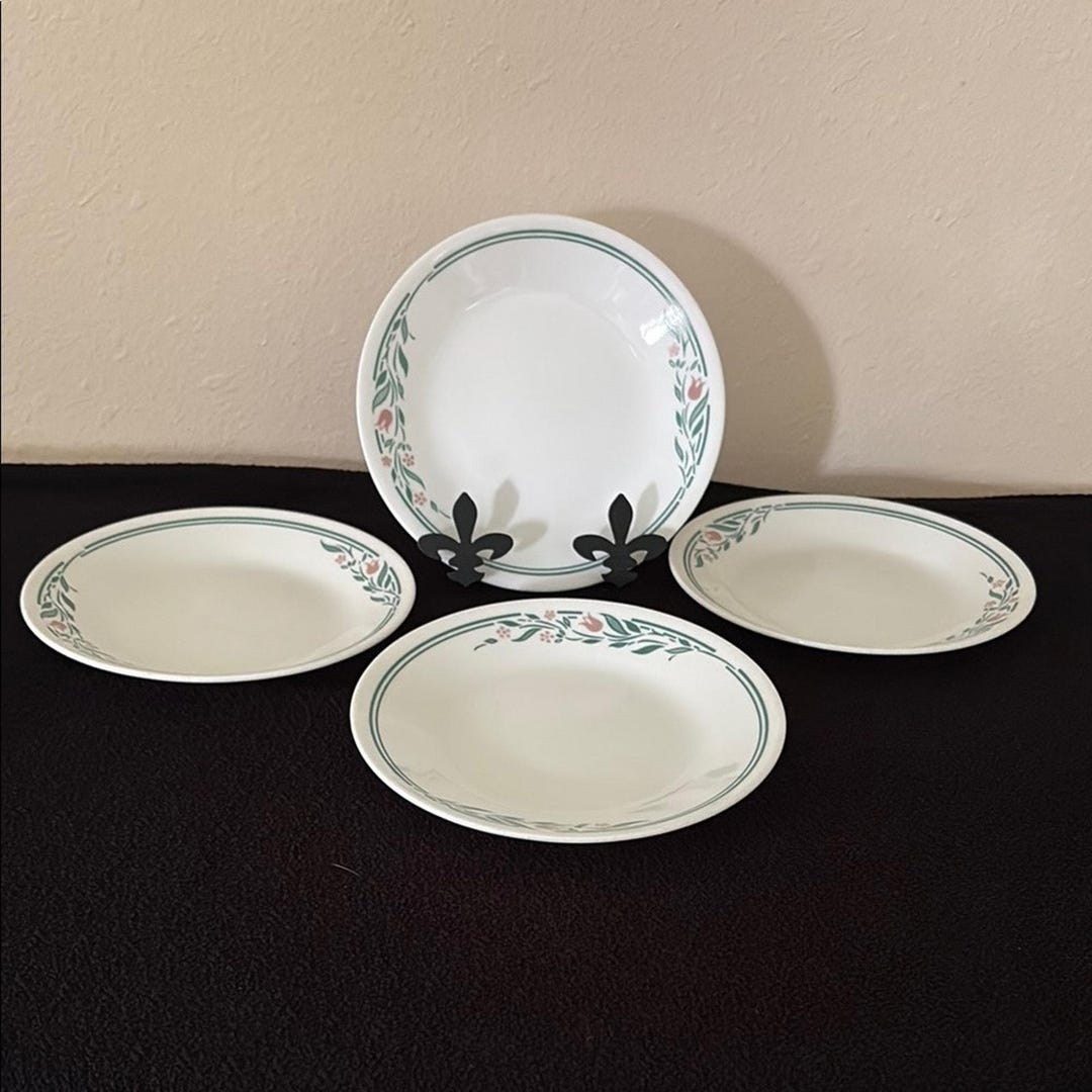 Corelle Rosemarie 6.75” Dessert/bread Plates - Set of 4 - Etsy