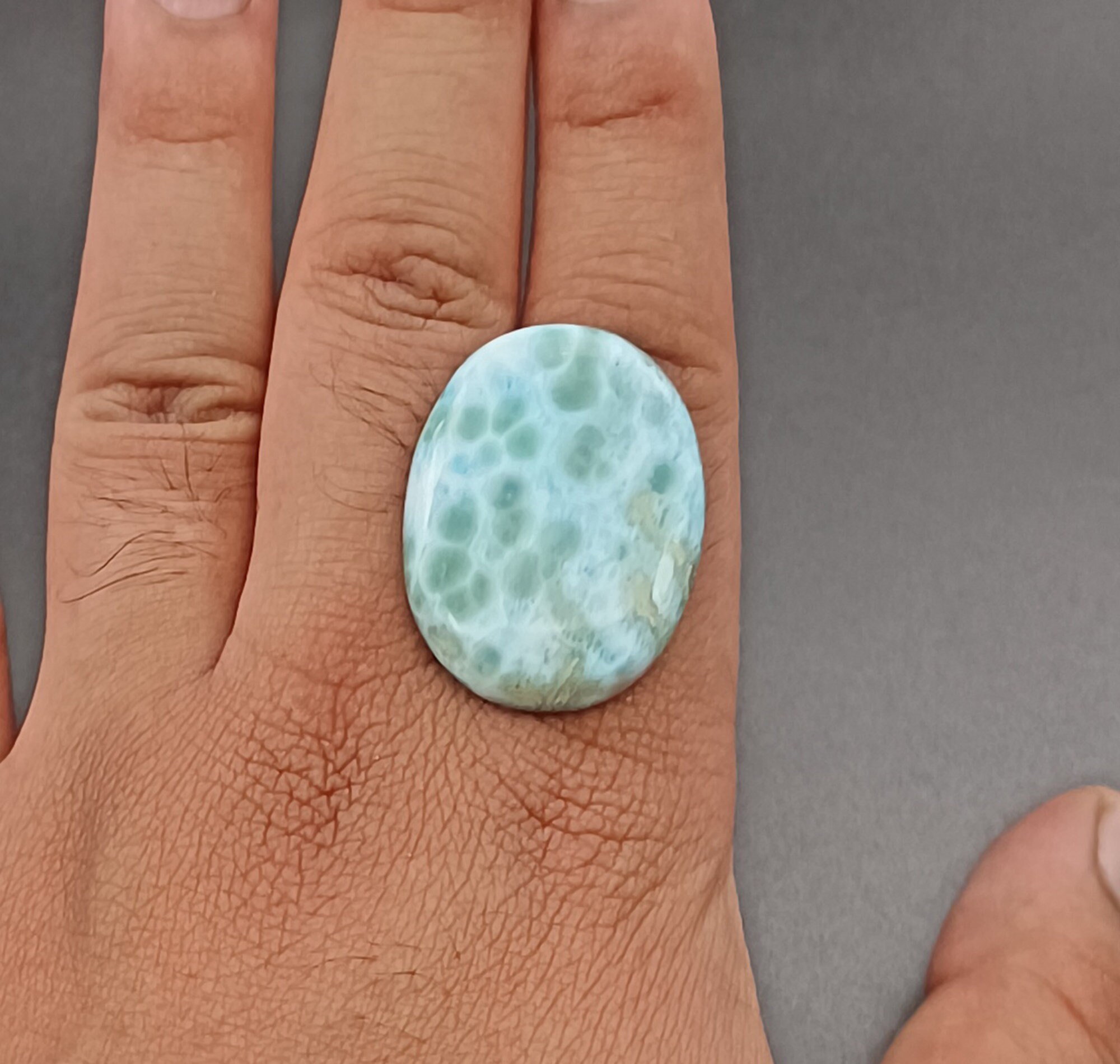 Natural Larimar Palm Stone,aaa Larimar,larimar Free Form,meditation Stone,larimar Stone,natural ...