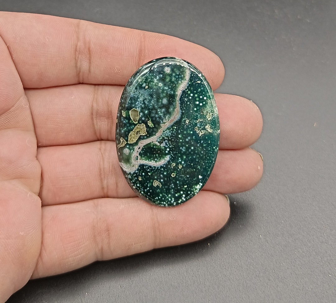 Natural Ocean Jasper Gemstone, Chakra Stones, Cellular Jasper, Ocean ...