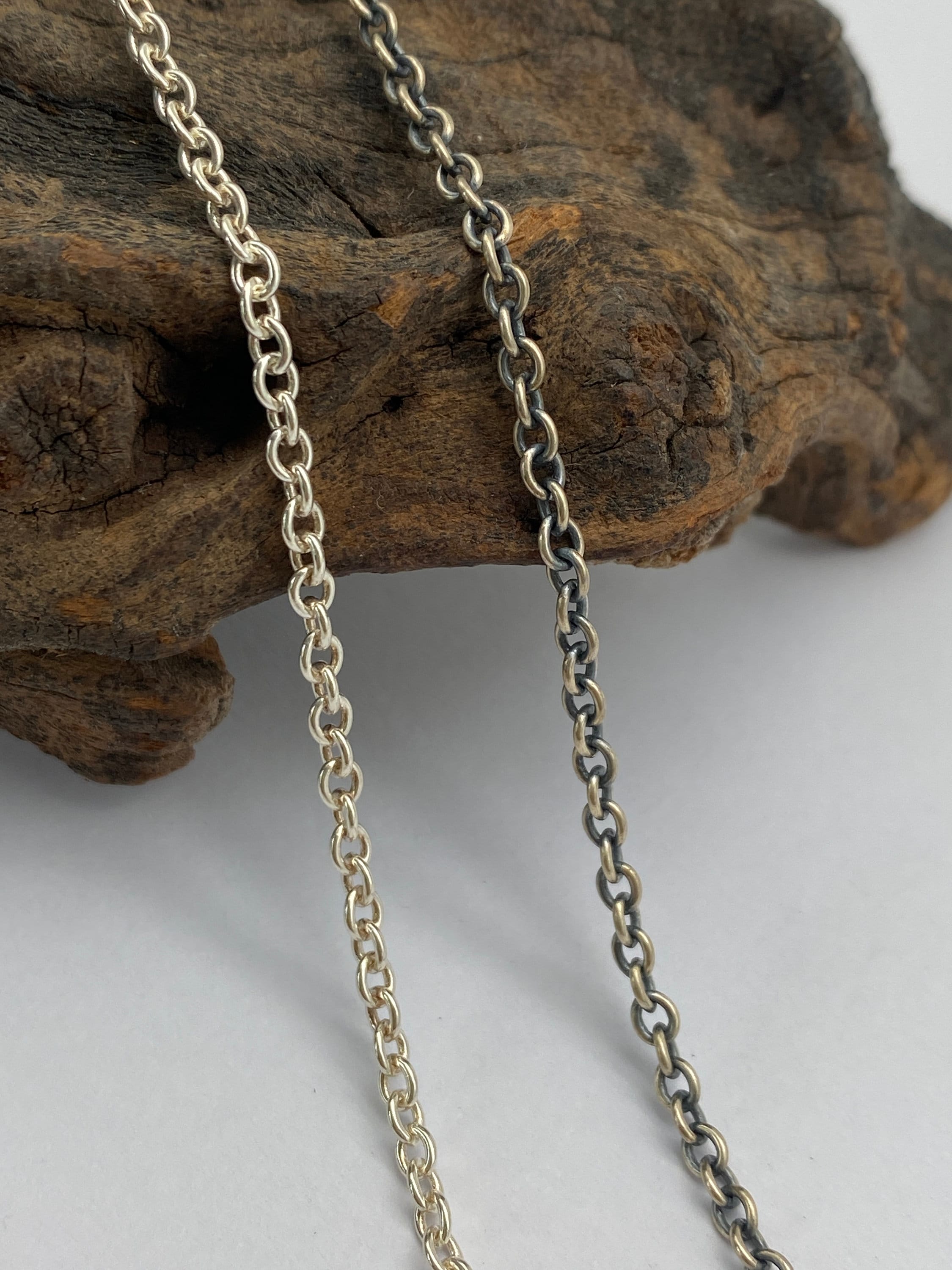 2.5mm Silver Chain Cable Chain 925 Sterling Silver for Pendant - Etsy
