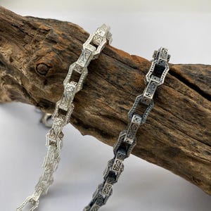 Silver Box Chain 925 Silver Chain Silver Necklace Oxidized Silver 6.3mm ...