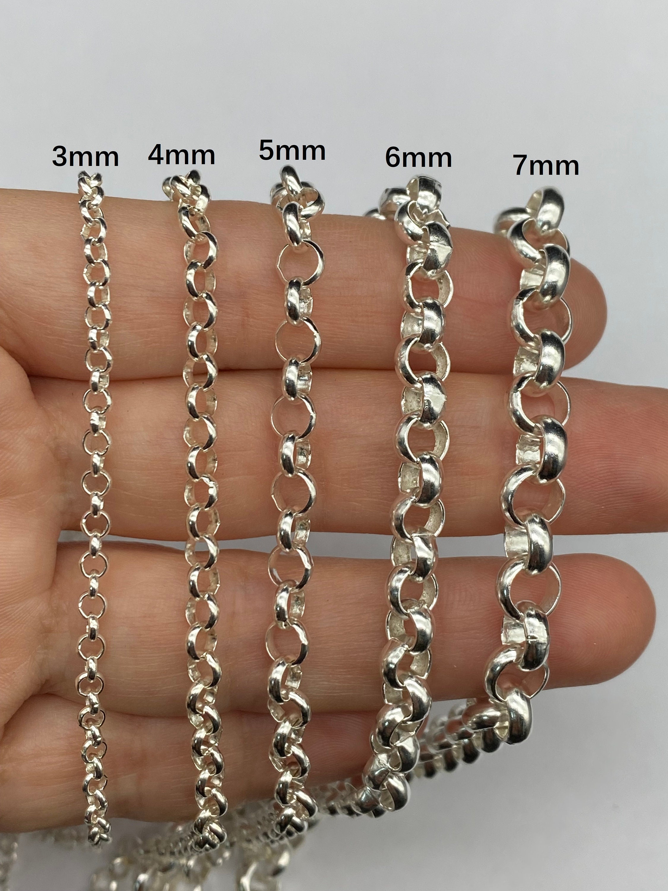 Mens Chain Necklace Rolo Chain Cable Chain Necklace Personalized Chain ...