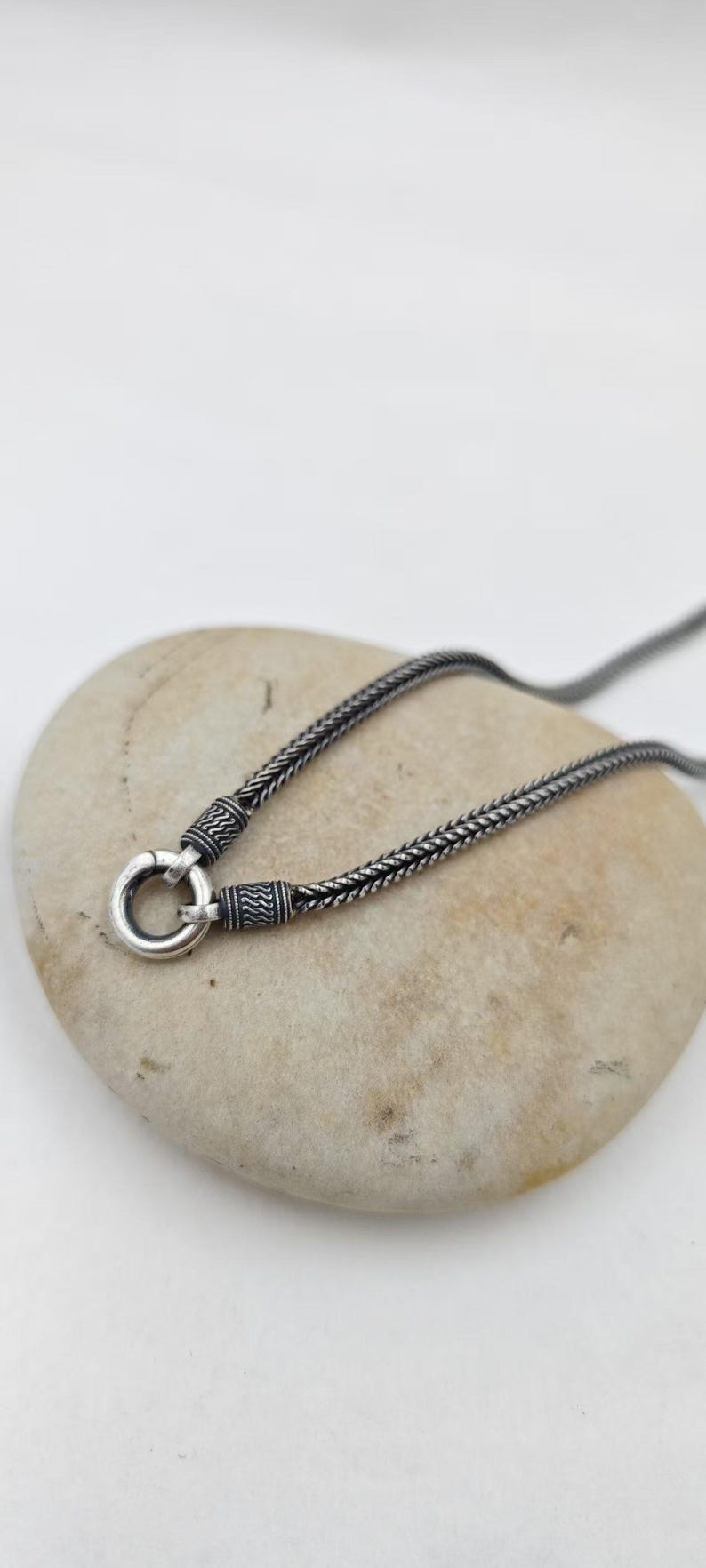 3mm Foxtail Chain Braid Chain Viking Necklace 925 Sterling Silver - Etsy