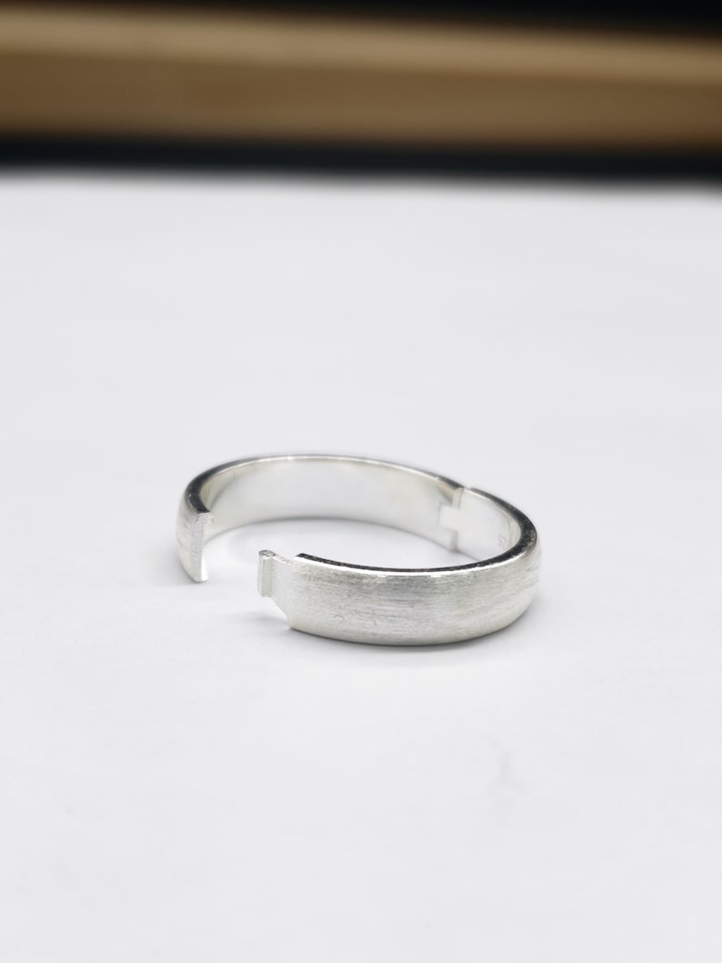 Fat Knuckle Ring Hinged Wedding Ring Knuckle Ring Wire Drawing Finish ...