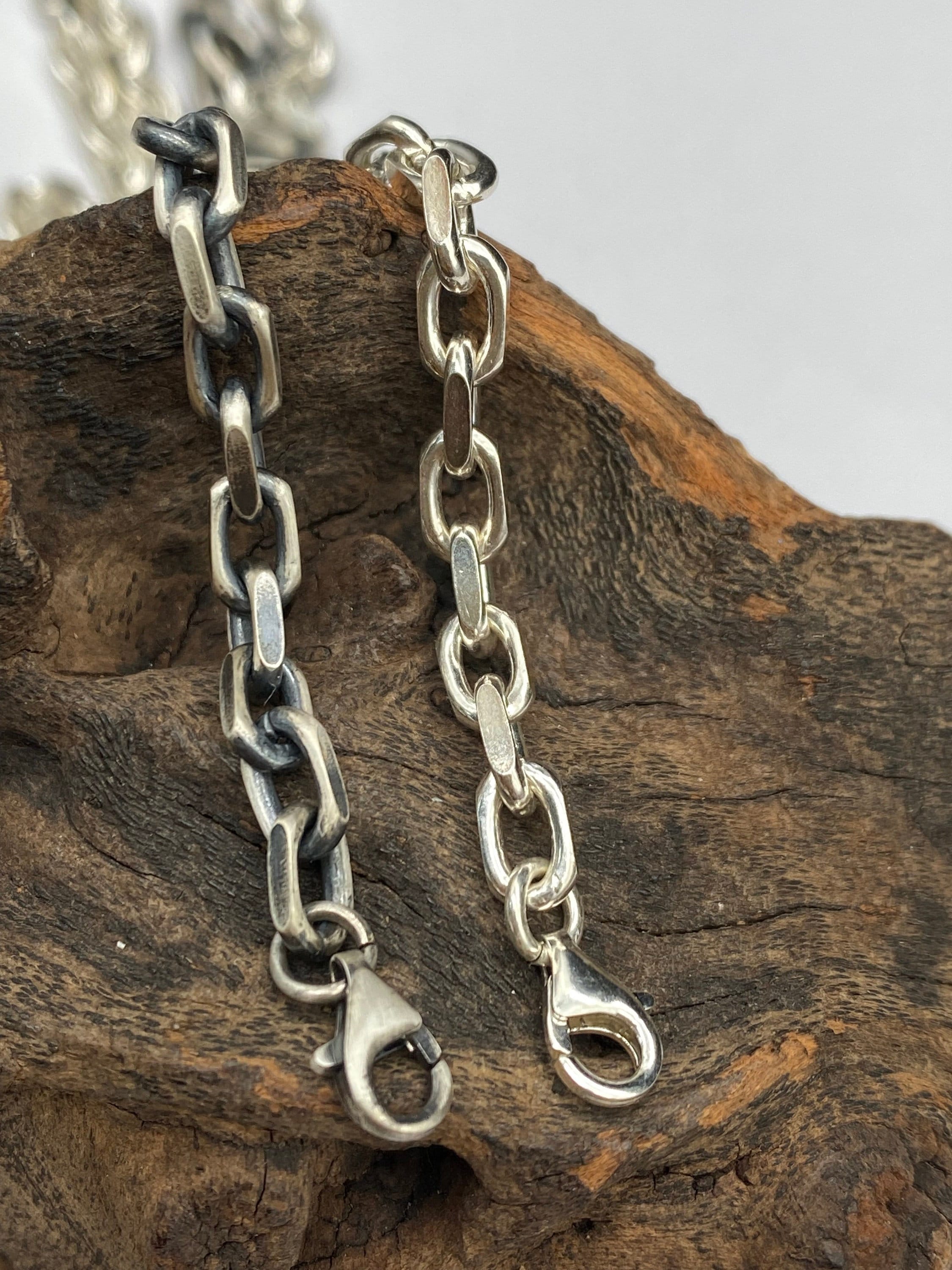 Men Necklacesilver Chain Cable Chain 3mm 3.5mm 4.5mm 6mm - Etsy