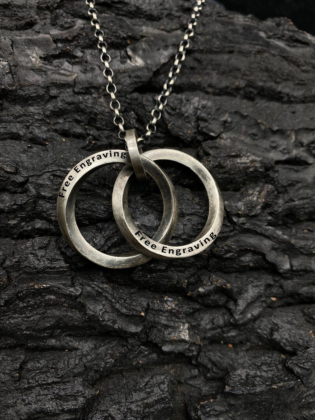 Morbius Strip Ring Men Engraved Pendant Engraved Ring Necklace for Men ...