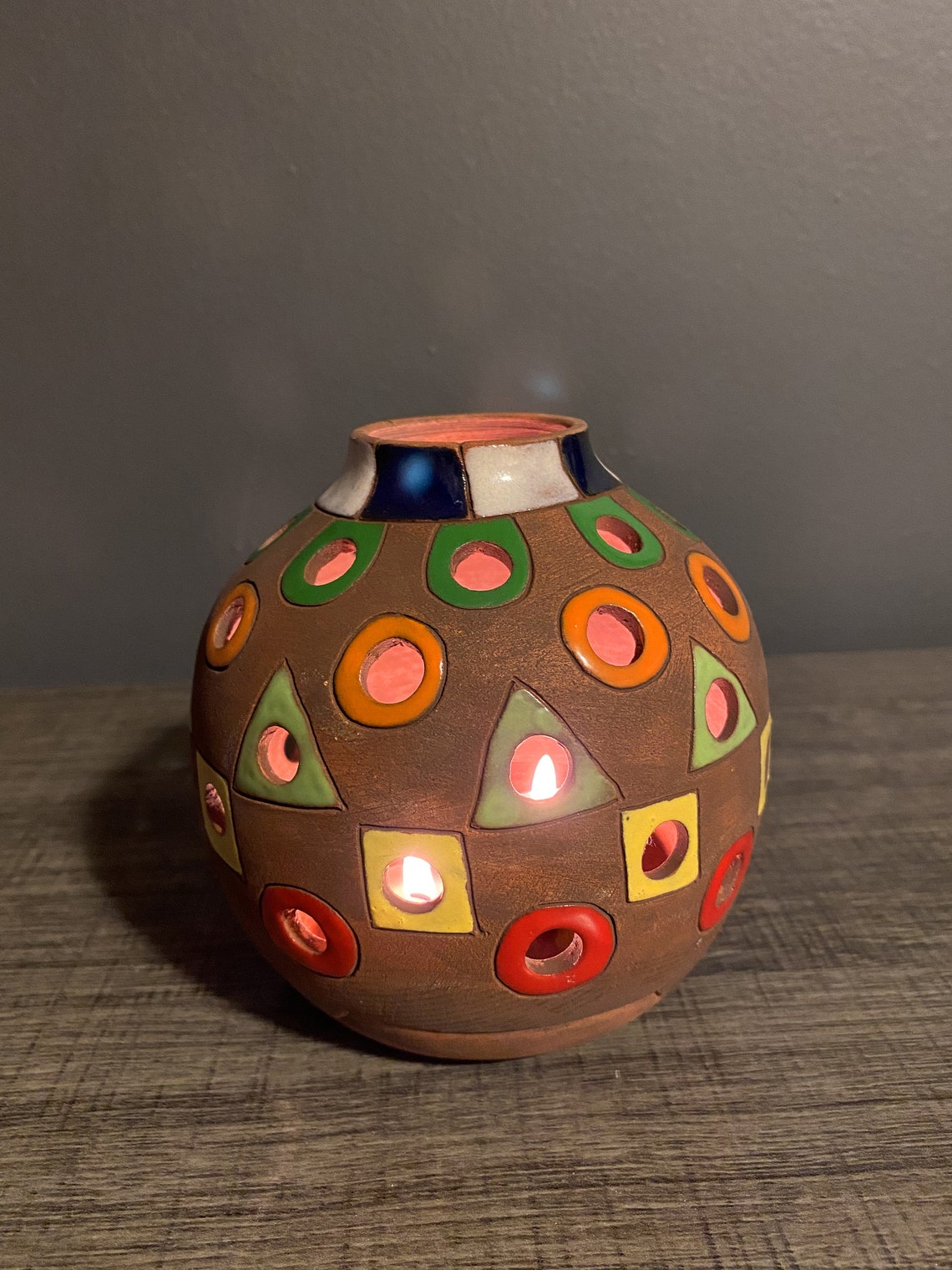 Pottery Luminaire Candleholder Handmade Ceramic Candle Holder - Etsy.de