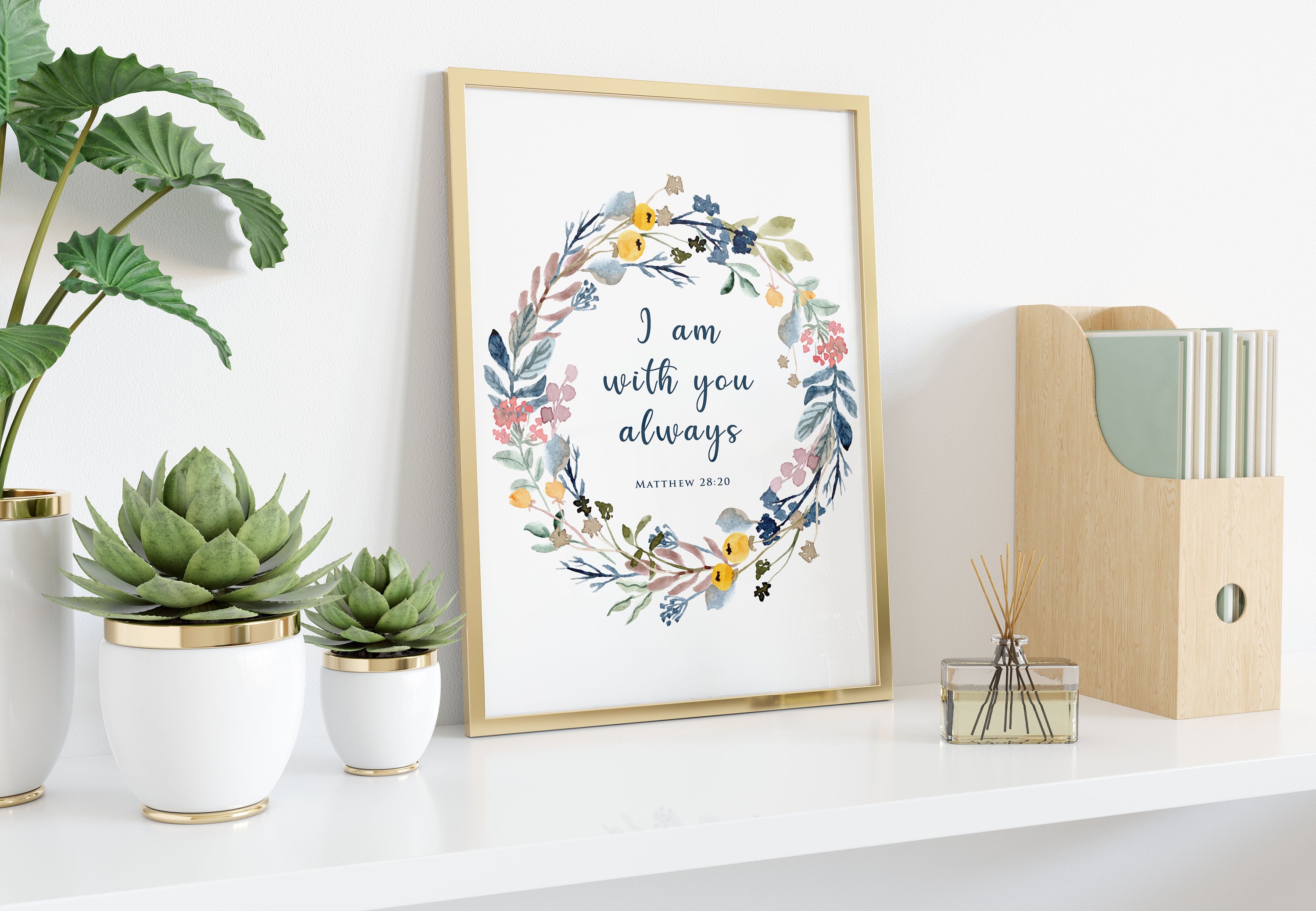 Buy Matthew 28:20 Scripture Wall Art, Poster Print, Bible Verse Print ...