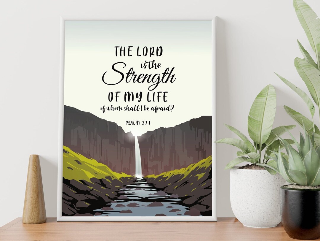 Psalm 27:1 Bible Verse Wall Art Printable Wall Art, Landscape & Scenery ...