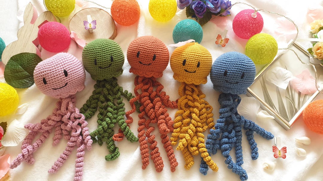 Crochet Octopus for Premature Baby, Green Sensory Toy, Nicu Preemie ...