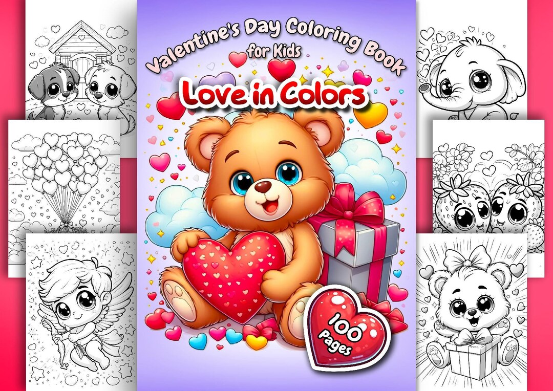 Love in Colors | A Valentine's Day Coloring Book for Kids | 100 Magical ...